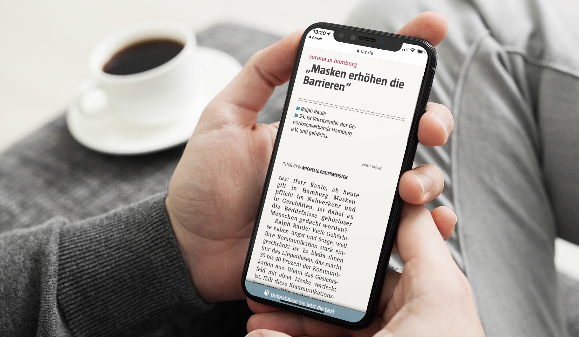 Ralph Raule: "Masken erhöhen die Barrieren" — Taubenschlag